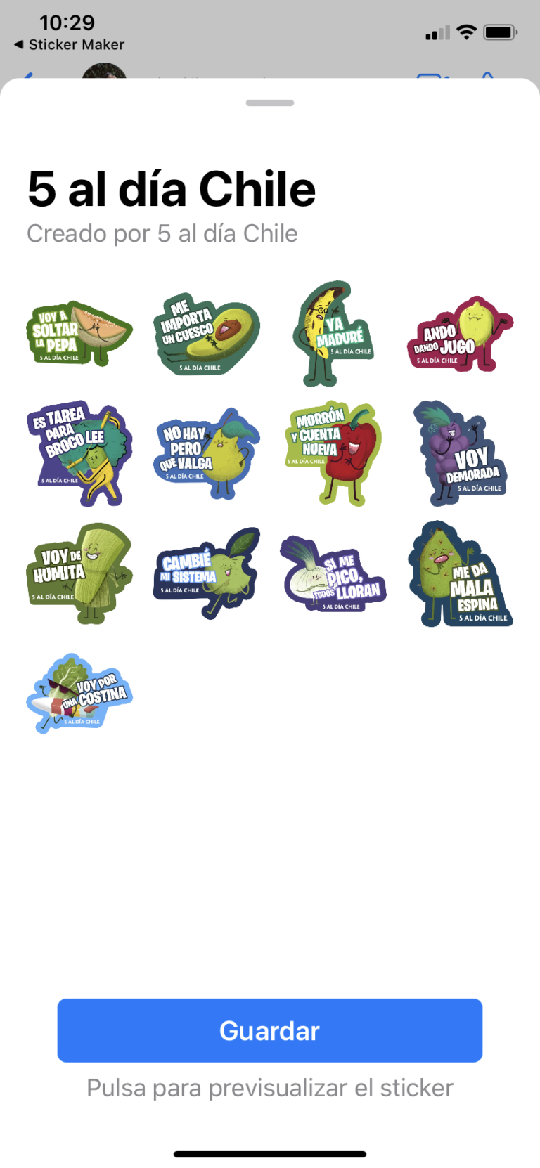 Stickers 5 al día - 5 al día